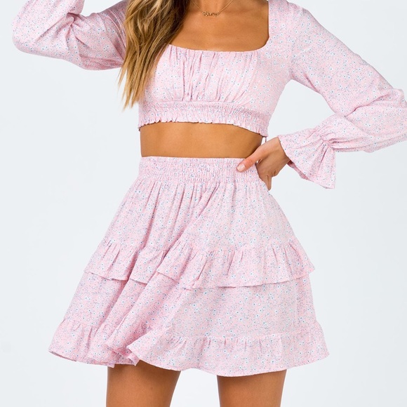 Princess Polly | Skirts | Princess Polly Sussana Set Blush | Poshmark